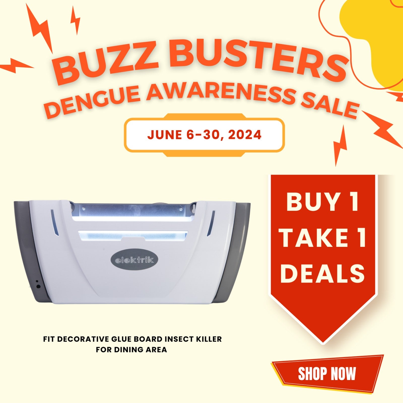 BUY 1 TAKE 1 Fit Decorative Glue Board Insect Killer for Dining Area ...